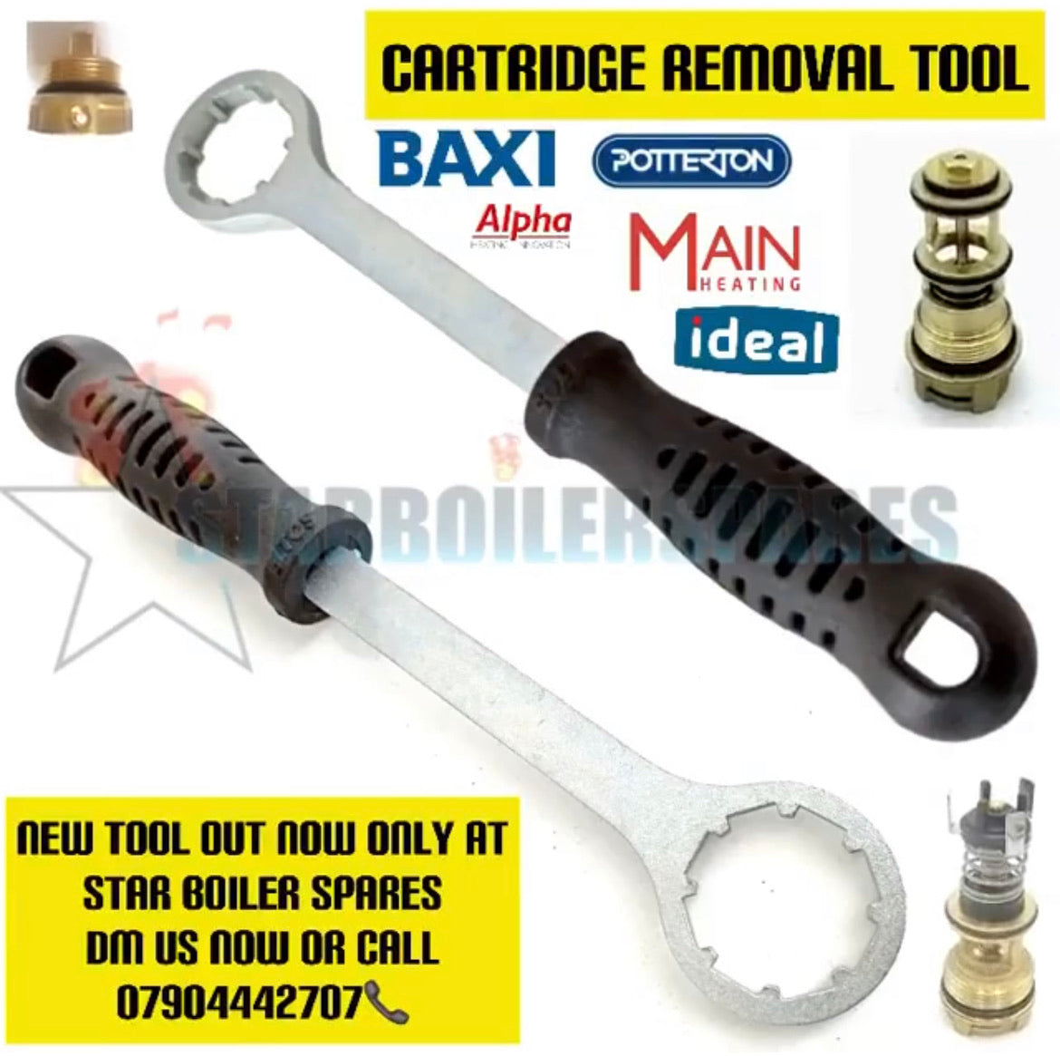 BAXI MAIN POTTERTON DIVERTER VALVE REMOVAL TOOL KIT 7656807 720003100